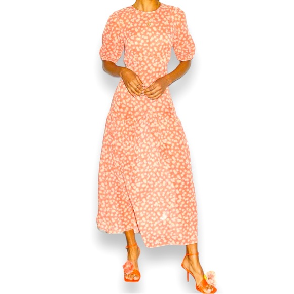 Never Fully Dressed | Dresses | Never Fully Dressed Daisy Sheer Dress In Coral Size 2 Nwt | Poshmark